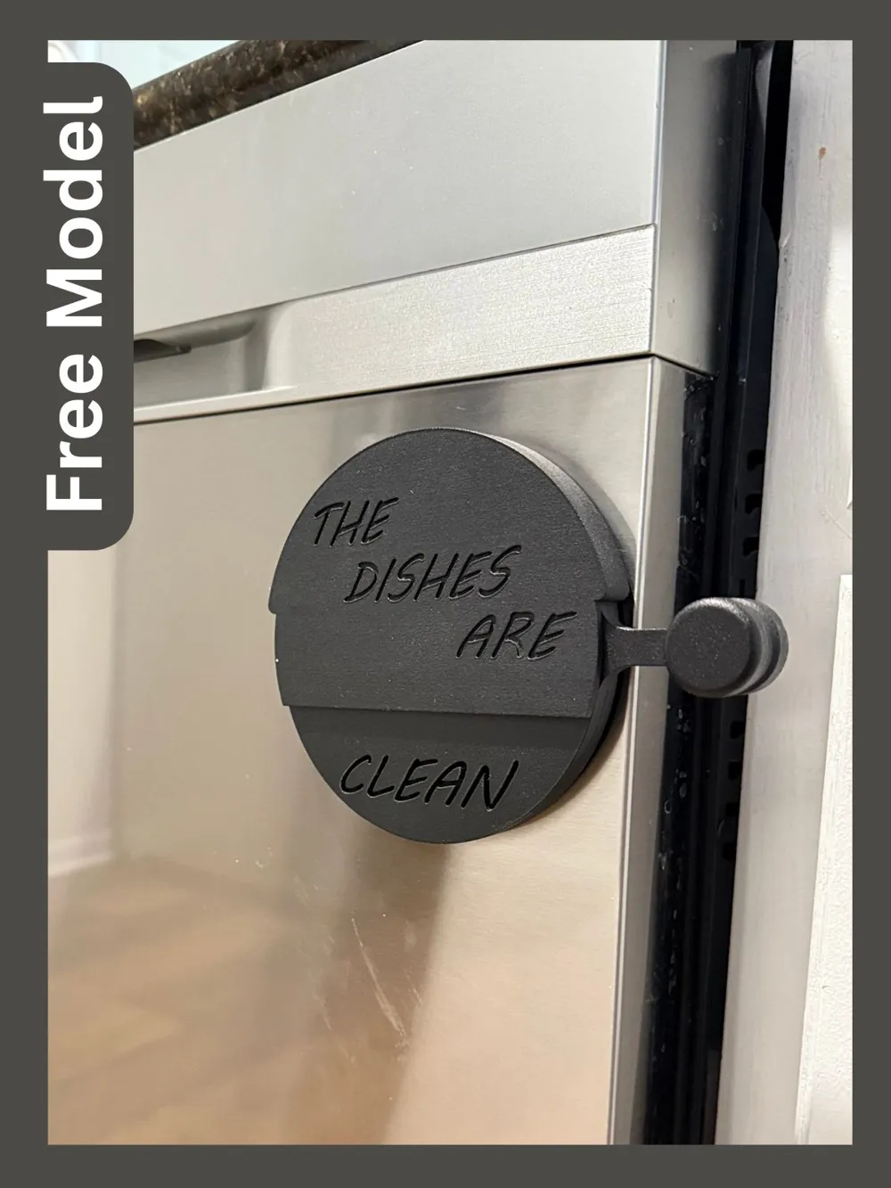 Dishwasher Dial (Clean/Dirty) - Free 3D Print Model - MakerWorld