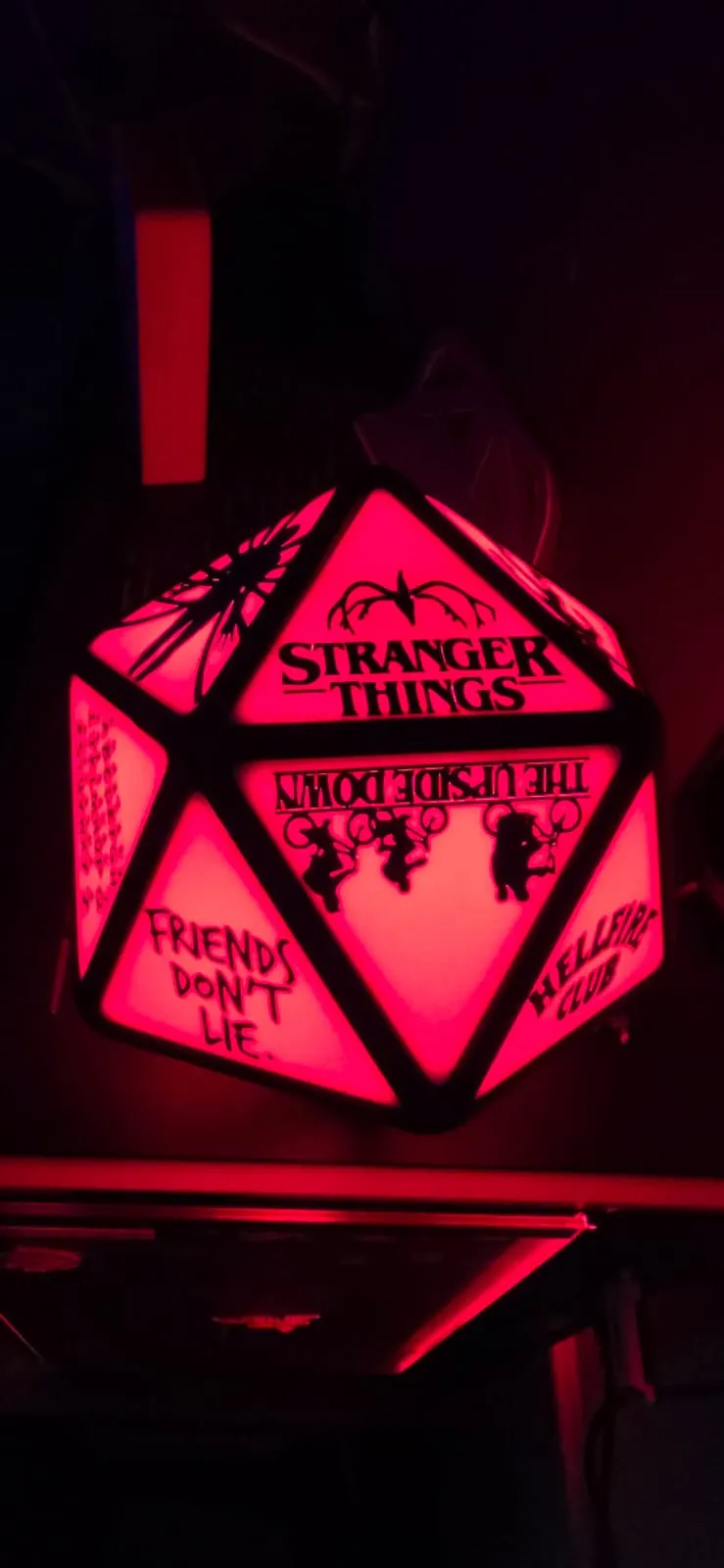 Stranger Things Dice Lamp ( Can be customized ) - Free 3D Print Model ...
