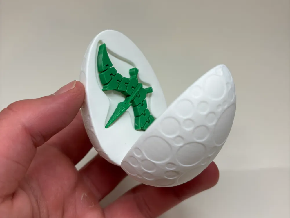 Flexi Pterodactyl Egg by PrecisionLayers MakerWorld: Download Free 3D Models