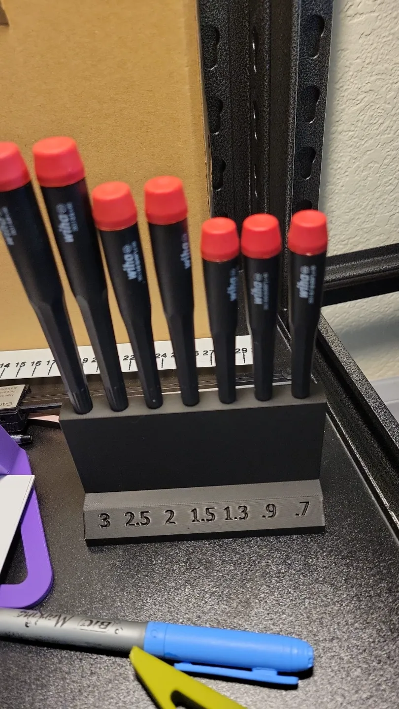 7-Piece Wiha Precision Hex Screwdriver Stand - Free 3D Print Model ...