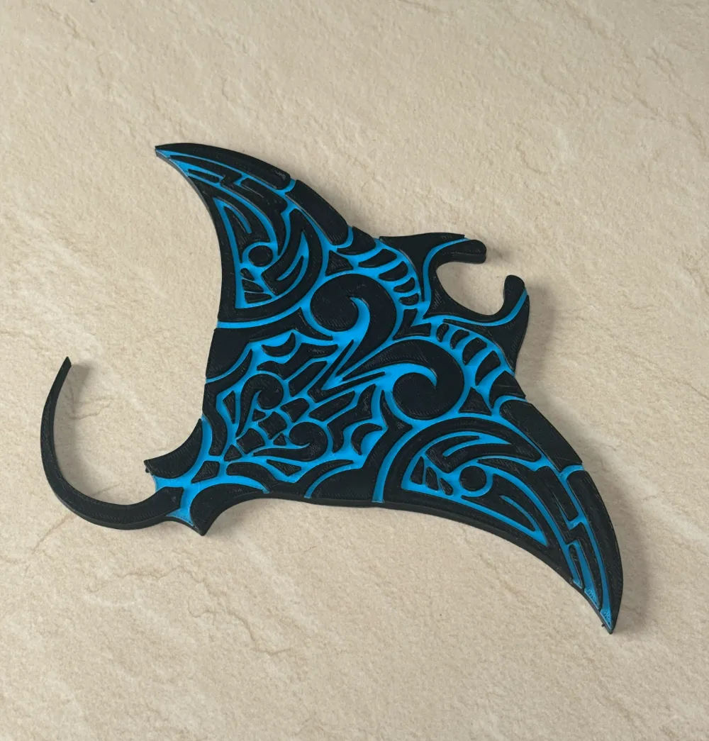 Manta ray wall art by Babylone - MakerWorld