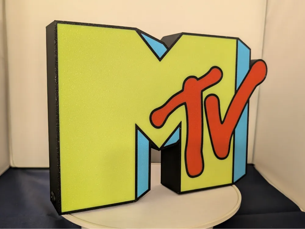 MTV Music Channel Logo Lightbox by KF Designs - MakerWorld