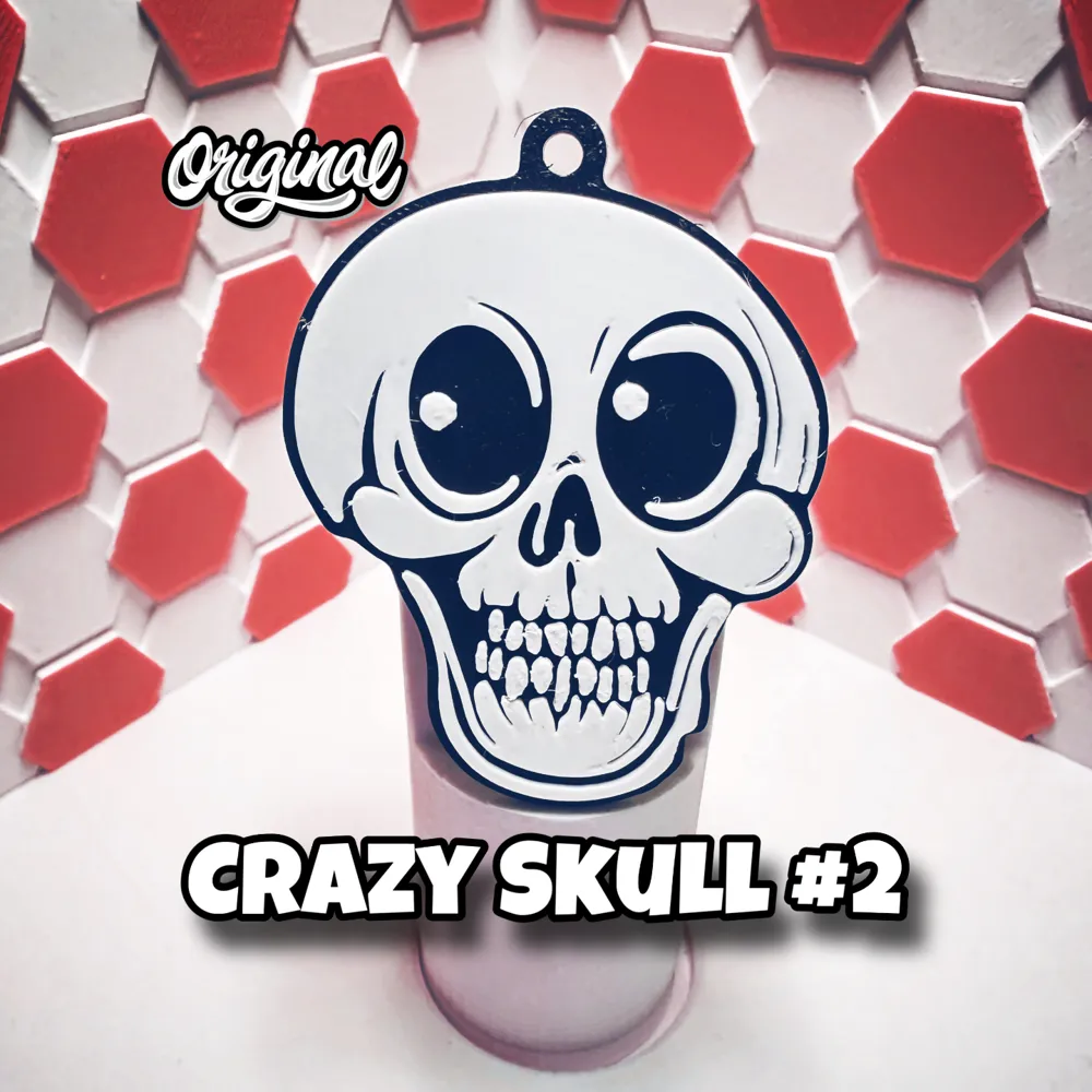 Crazy Skull Keychain #2 by TiroPlast 3D - MakerWorld