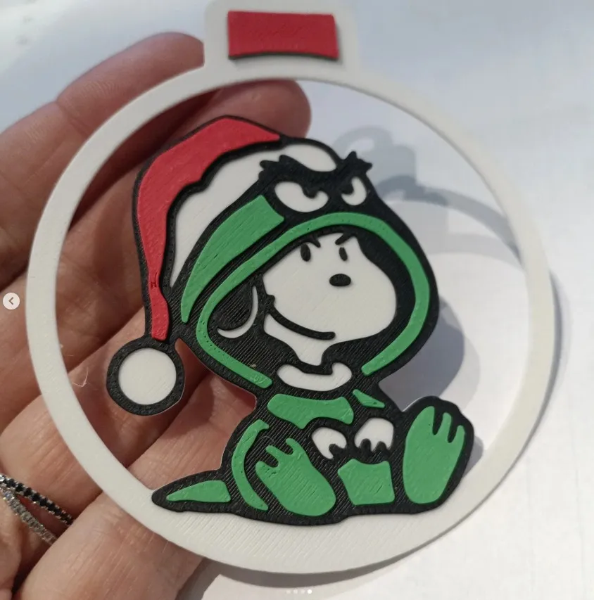 Snoopy Grinch Christmas ornament by lcsdvd86 MakerWorld: Download Free ...