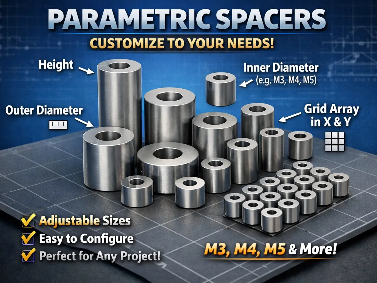 Parametric spacer - Free 3D Print Model - MakerWorld