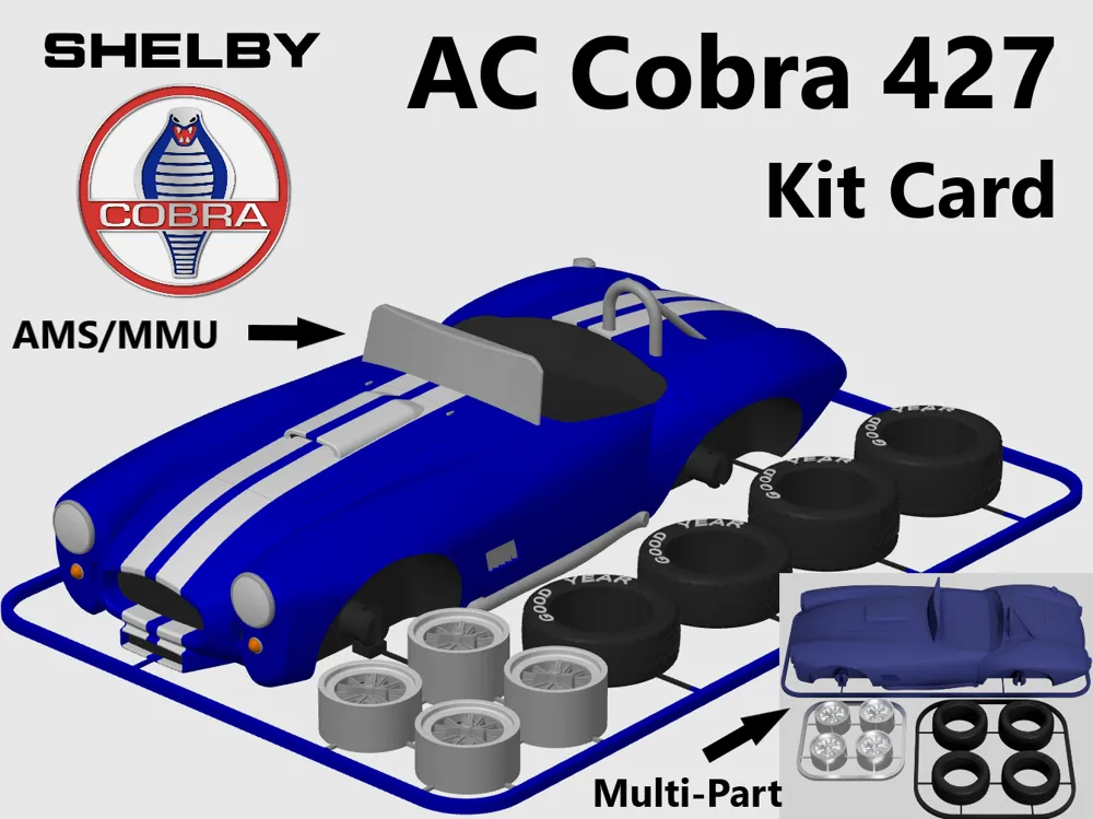 Shelby AC Cobra 427 Kit Card (1:24 scale) Remixed by The Kit Card Guy ...