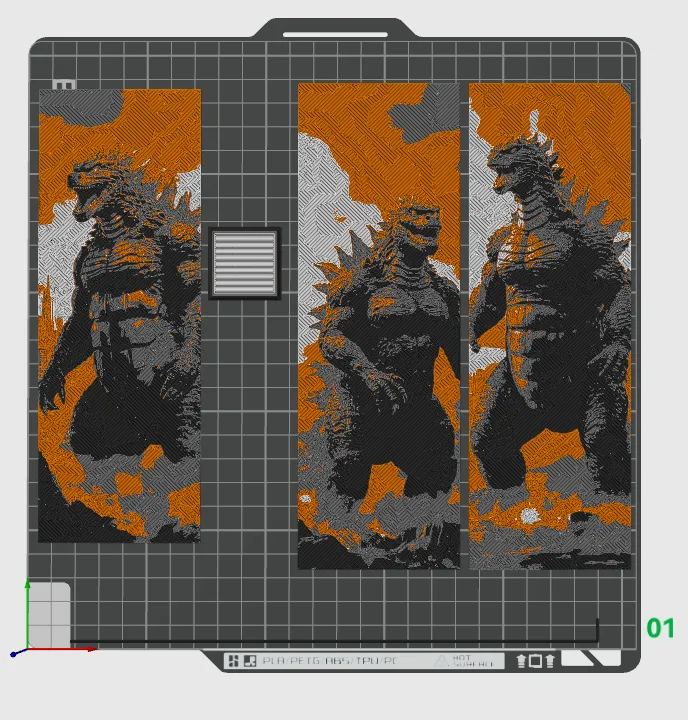 Fan Art Set of 3 Bookmarks - Godzilla the Grandest of all Kaiju - King ...