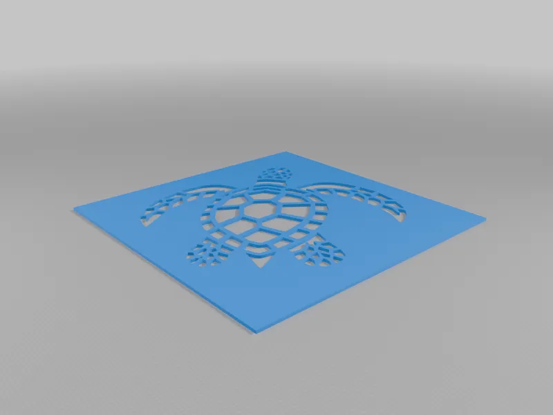 Sea Turtle Stencil - Free 3D Print Model - MakerWorld