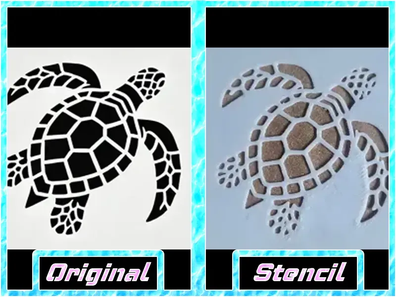 Sea Turtle Stencil - Free 3D Print Model - MakerWorld