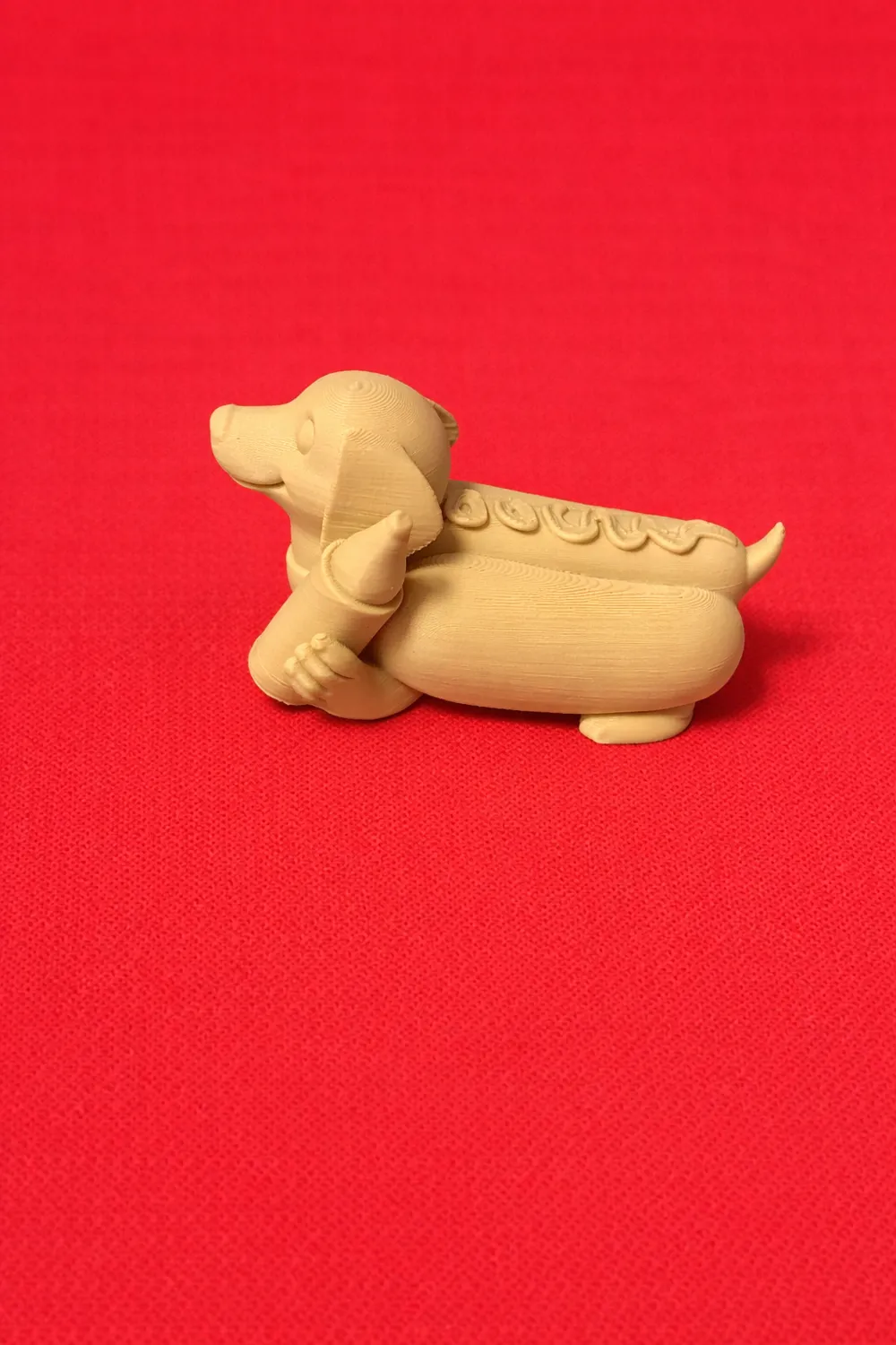 Dachshund Hot Dog Sausage Dog with Ketchup Bottle - Free 3D Print Model ...