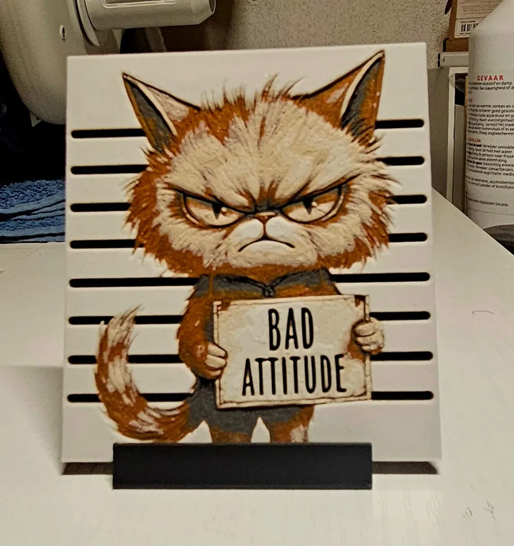 Bad Attitude Cat - Free 3D Print Model - MakerWorld