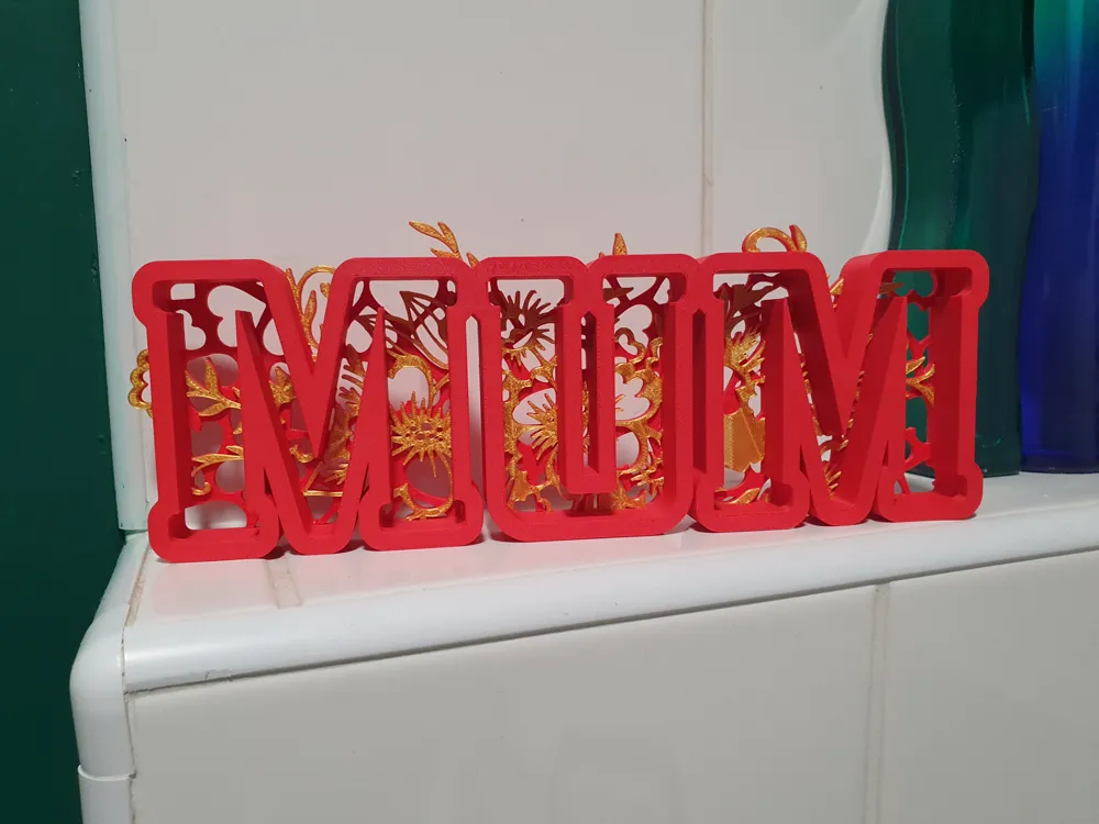 Mothers Day Flower Mum 3d Text decorations by Ellcato3D MakerWorld ...