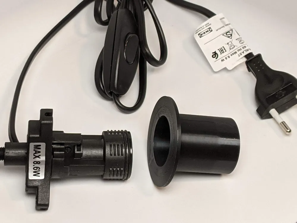 IKEA BARLAST lamp socket nut for mounting the lamp - Free 3D Print ...