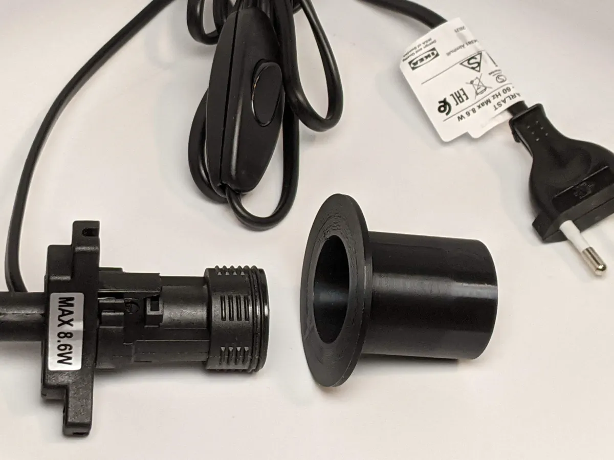 IKEA BARLAST lamp socket nut for mounting the lamp - Free 3D Print ...