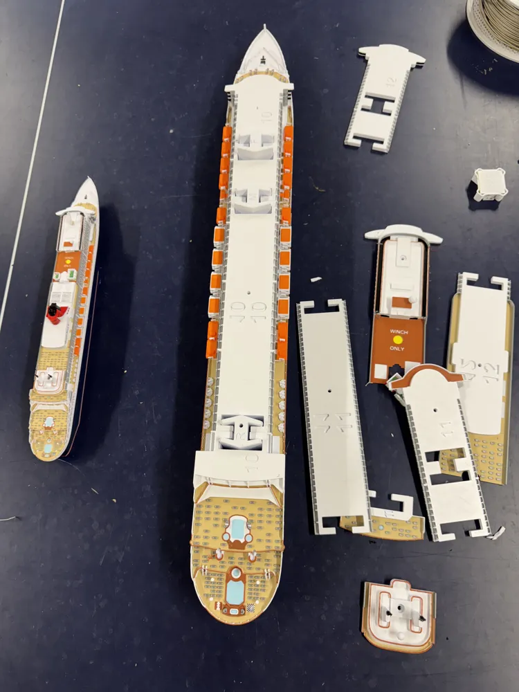 Cunard Queen Mary 2 1:500. 11 Colours, 2 AMS - Free 3D Print Model ...