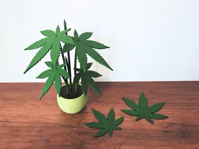 cannabis 3d print model download - MakerWorld