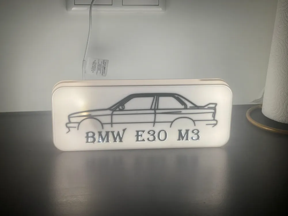 BMW E30 M3 LED Light - Free 3D Print Model - MakerWorld