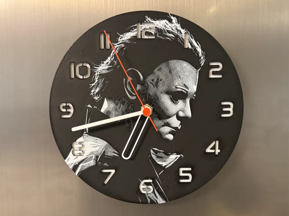 wall / desk clock Michael Myers HueForge by cP3D - MakerWorld