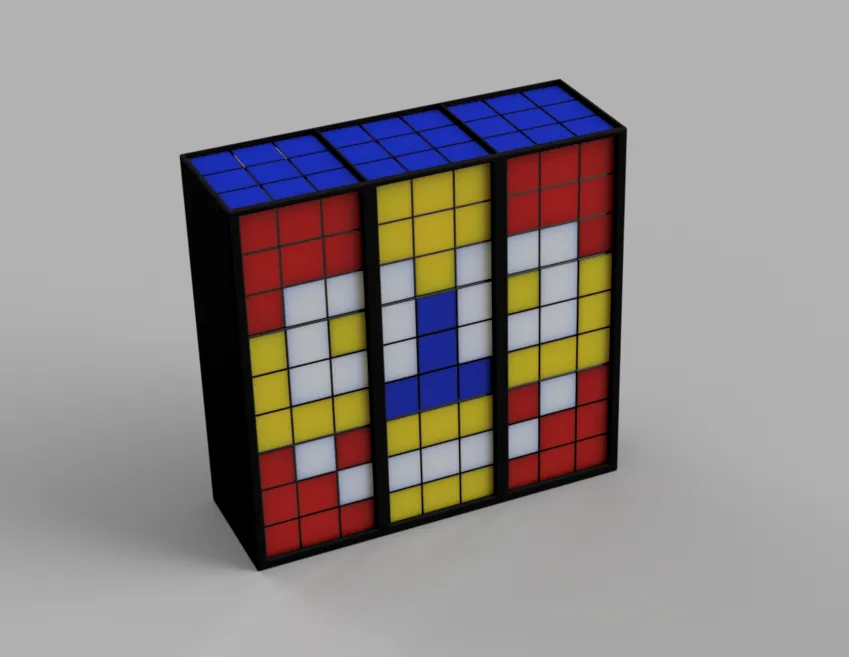 Rubik's Cube pixel art and/or storage by NR Workshop - MakerWorld