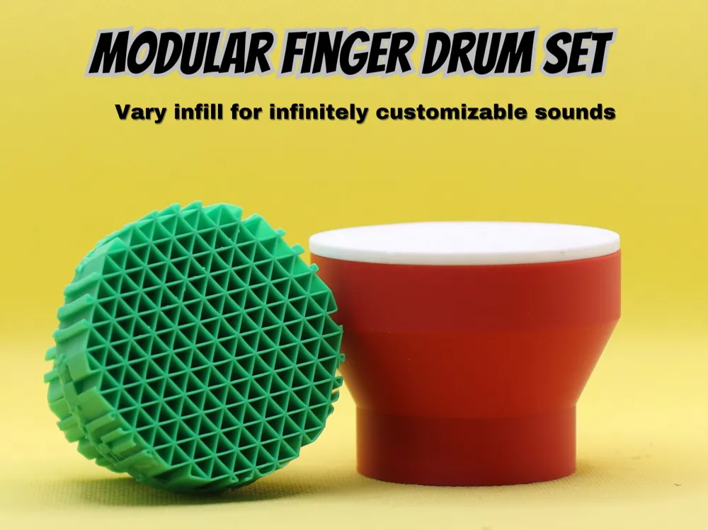 Modular Finger Drum Set (variable infill) by RG3D - MakerWorld