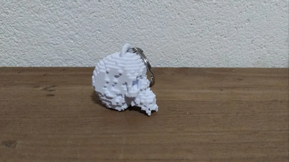 Bricks Skull Keychain by 3D Up - MakerWorld