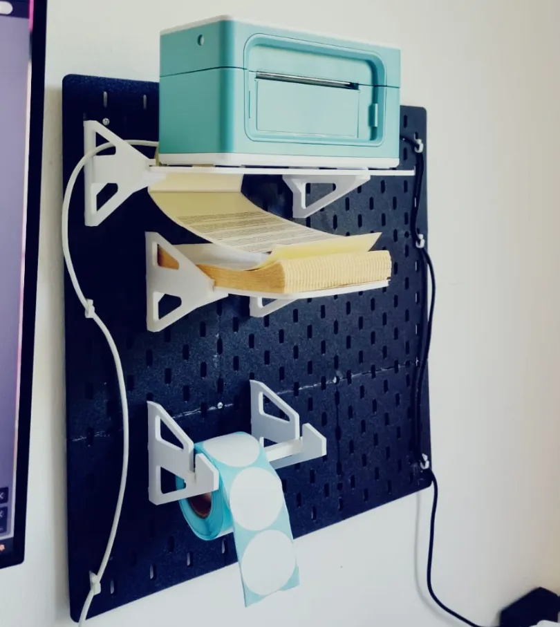 Skadis Labelprinter Thermoprinter Munbyn Holder by Plotterbilly MakerWorld: Download Free 3D Models