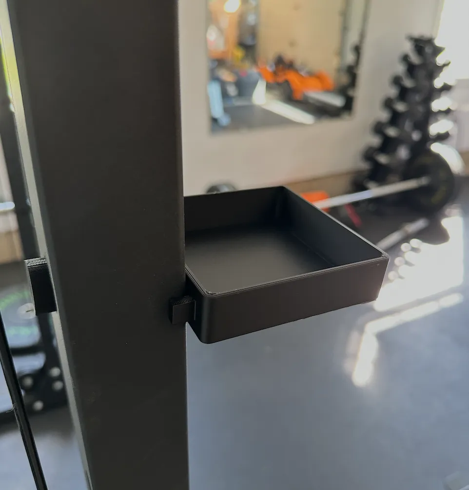 Squat rack chalk holder - Free 3D Print Model - MakerWorld