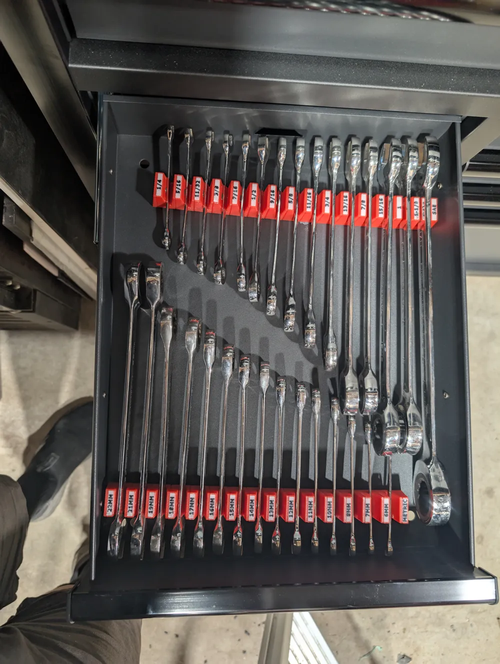 Modular wrench holder with labels and magnets - Free 3D Print Model ...