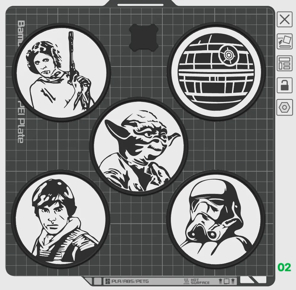 Star Wars Coaster Set - Free 3D Print Model - MakerWorld