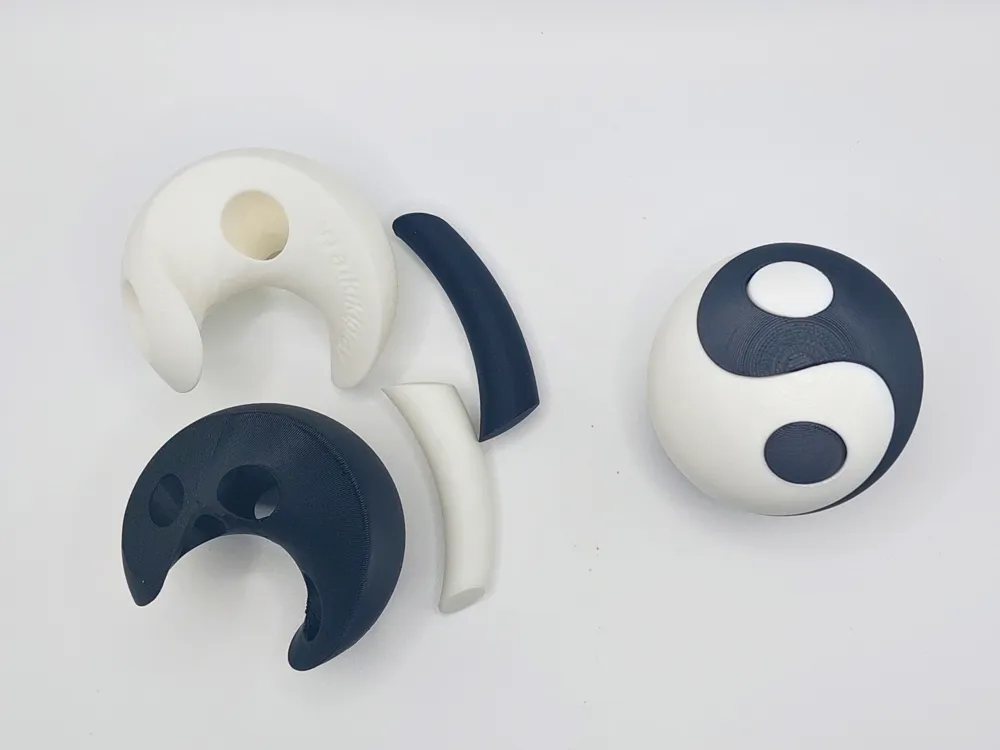 Yin-Yang Helicoidal Sphere - Free 3D Print Model - MakerWorld