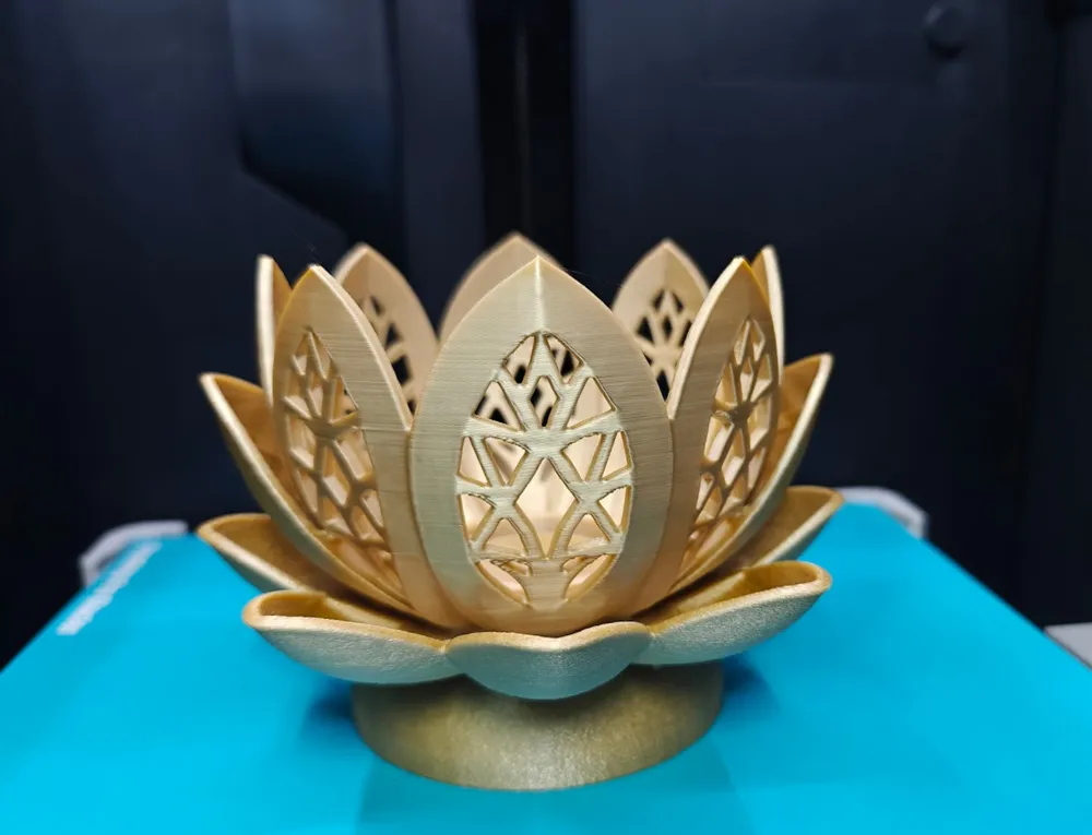 Lotus Flower - Candle Holder, Candelabra, No support - Free 3D Print ...