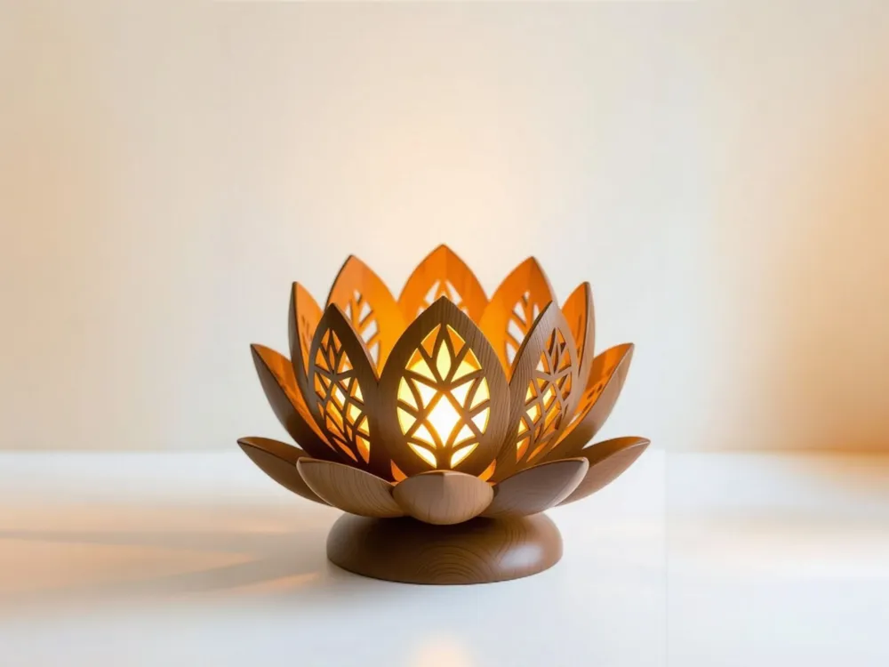 Lotus Flower - Candle Holder, Candelabra, No support - Free 3D Print ...