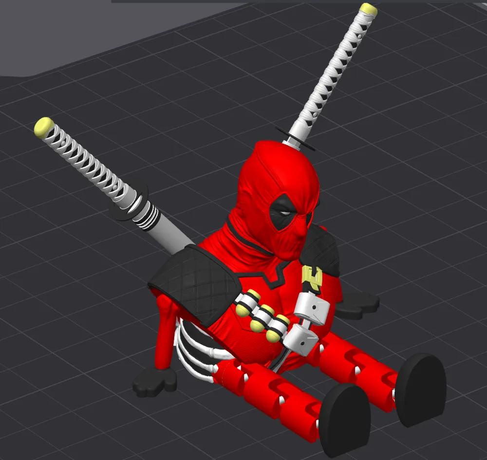 Deadpool Sitting Action Figure with Flexible Legs by ProdyP MakerWorld ...