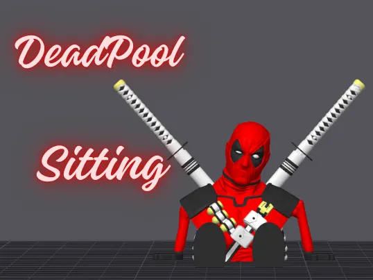 Deadpool Sitting Action Figure with Flexible Legs - Free 3D Print Model ...