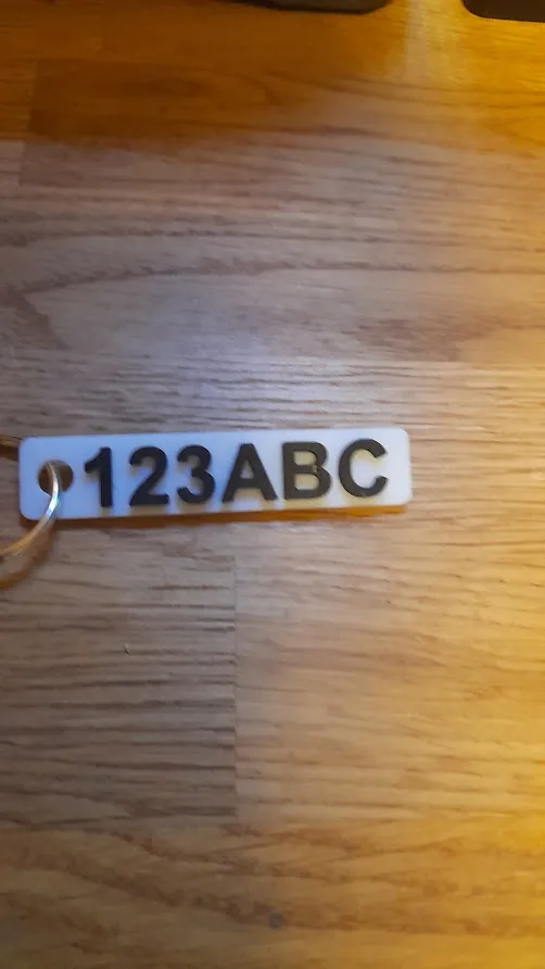Custom number plate Key chain blank - Free 3D Print Model - MakerWorld