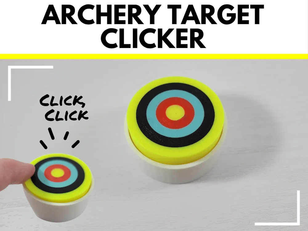 Archery Bullseye Fidget Clicker - Free 3D Print Model - MakerWorld