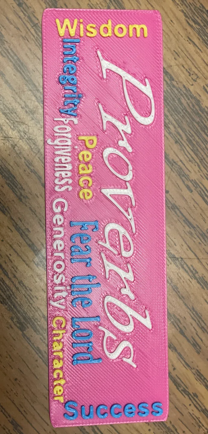 Proverbs Bookmark by Kfaus - MakerWorld