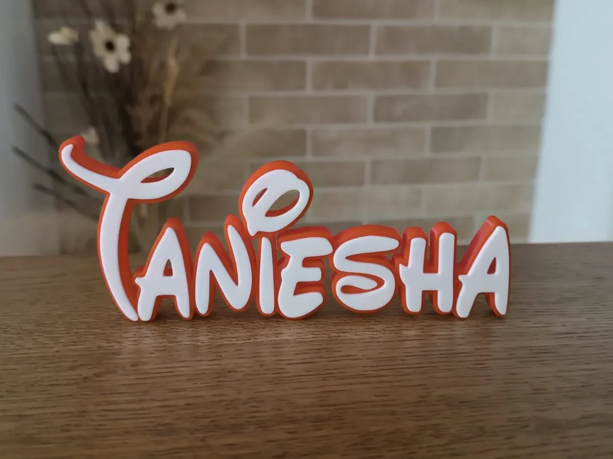 Tag Disney com o Nome Taniesha - Modelo gratuito para impressão 3D ...
