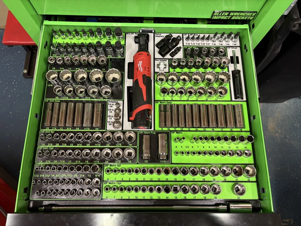 1/2" SAE Socket Holder Gridfinity by RobNordic MakerWorld: Download Free 3D Models