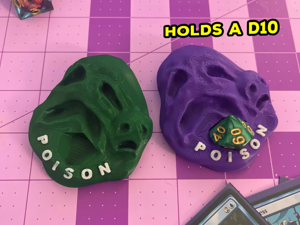 Poison/Slime Counter Dice Holder for MTG by Bulian - MakerWorld