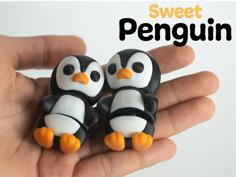 Cute Penguin - Articulated & keychain - Free 3D Print Model - MakerWorld