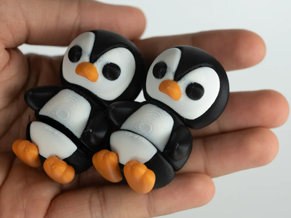Cute Penguin - Articulated & keychain - Free 3D Print Model - MakerWorld