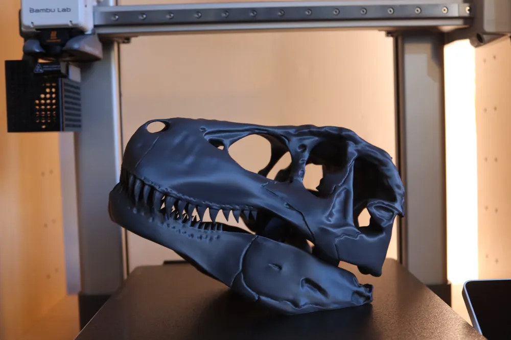 Realistic T rex Skull - Articulated Jaw - Free 3D Print Model - MakerWorld