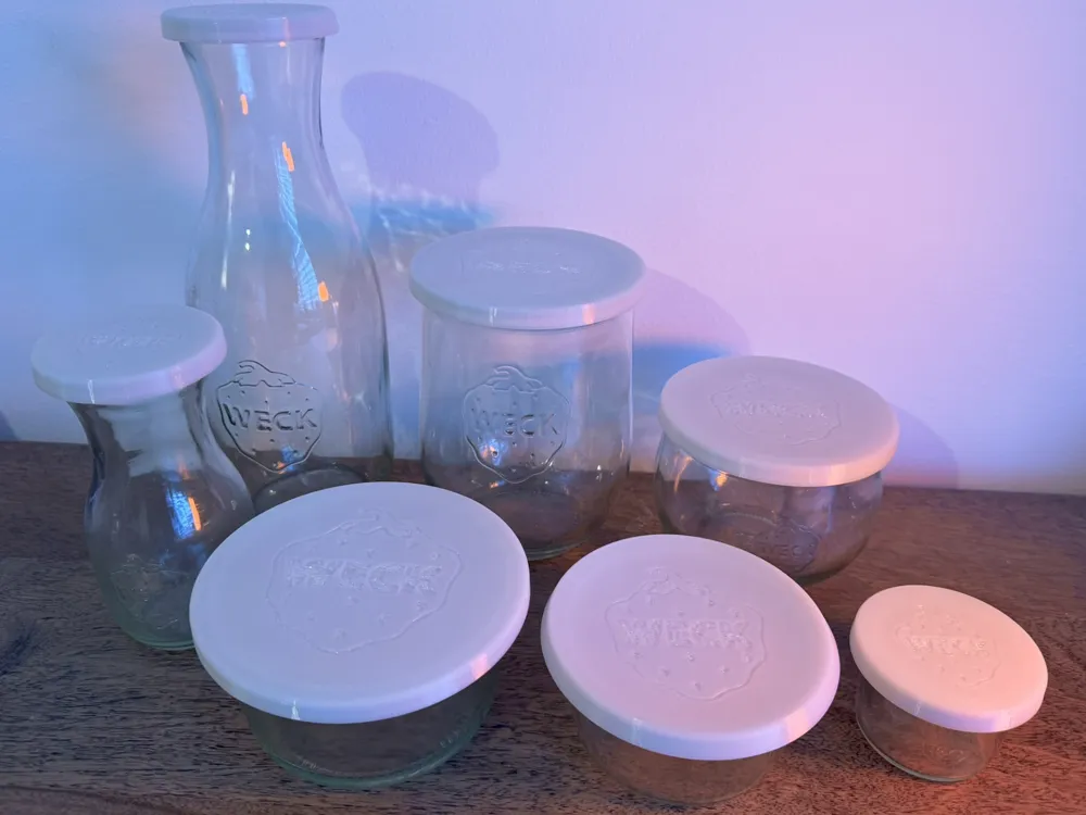 Lid for Various-Sized Weck Glass Jars by rhe MakerWorld: Download Free ...