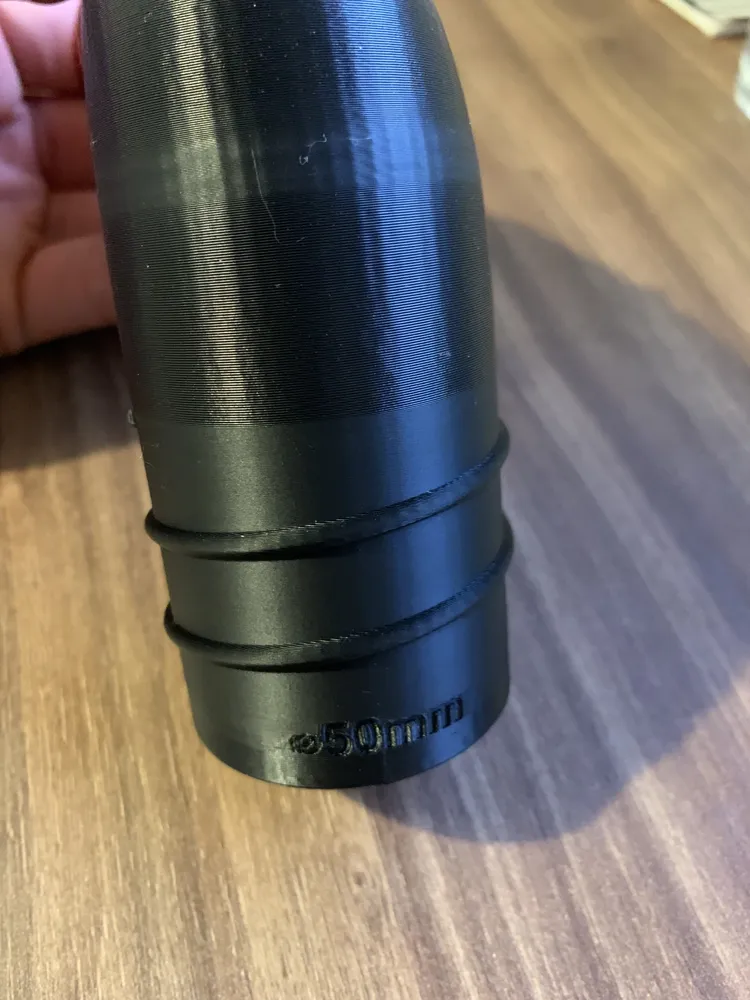 50mm Spiralschlauch auf Zyklon Adapter 90° – Kostenloses 3D-Druckmodell ...