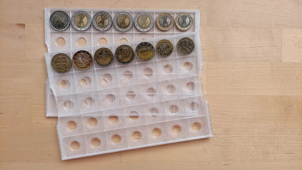 Euro Coin Collector Display Box – 2€ | 1€ | 50ct - Free 3D Print Model ...