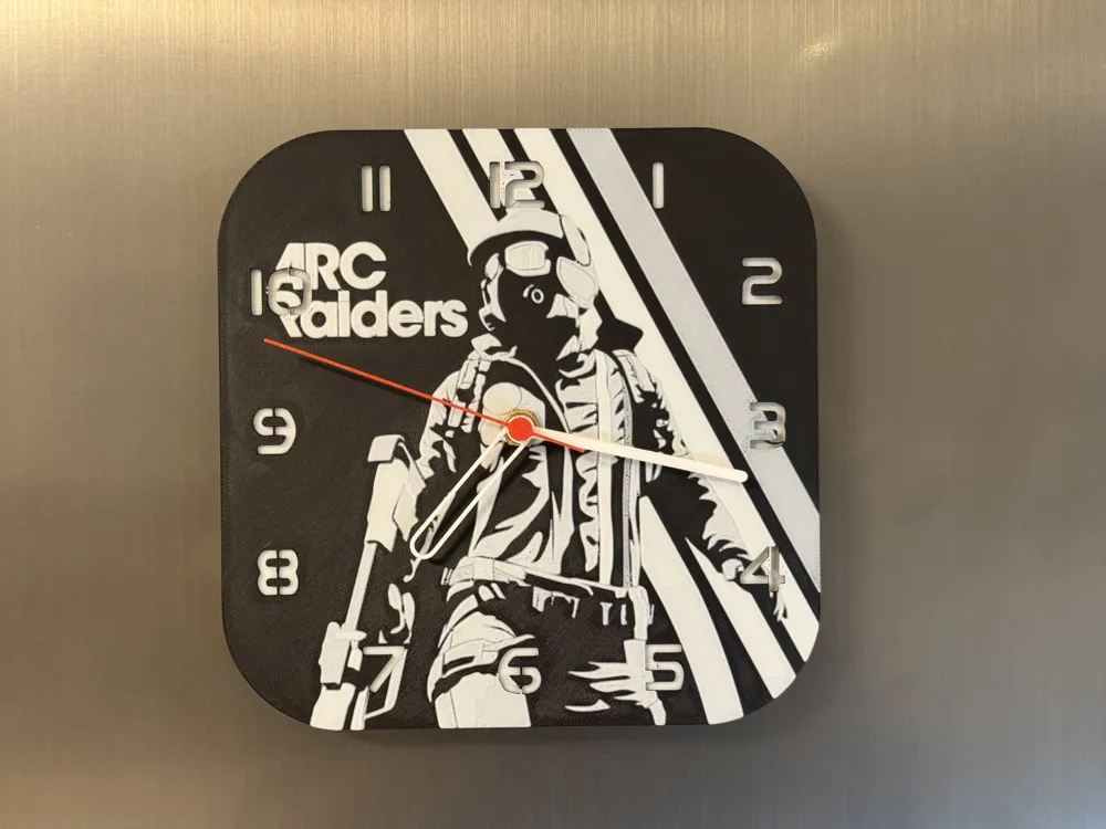 Wall / Desk Clock ARC Raiders - Free 3D Print Model - MakerWorld