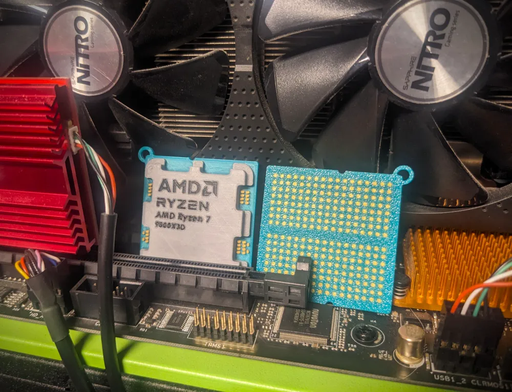 AMD Ryzen 7 9800X3D CPU Keychain by Pawfect Prints MakerWorld: Download ...