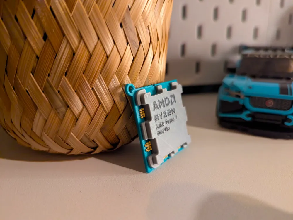 AMD Ryzen 7 9800X3D CPU Keychain by Pawfect Prints MakerWorld: Download ...