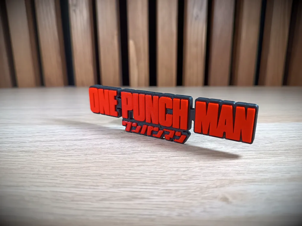 One Punch Man logo Stand + Keyring + Coaster by goyetus - MakerWorld